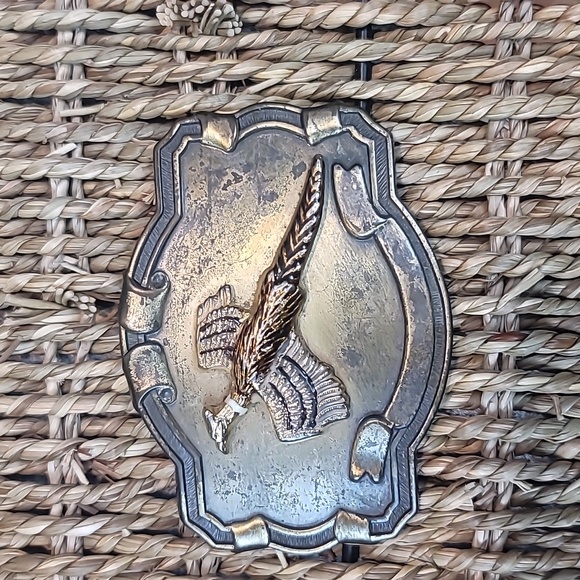 None | Accessories | Vintage Bronze Tone Metal Enamel Pheasant Bird ...